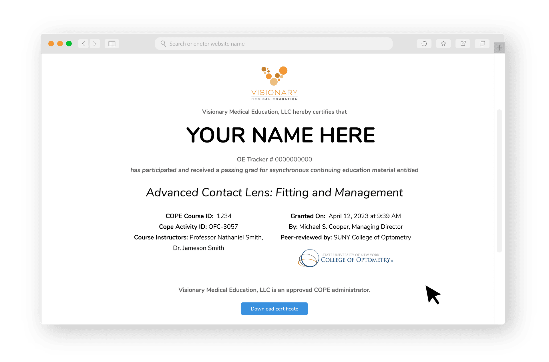 Eyes On Eyecare Courses